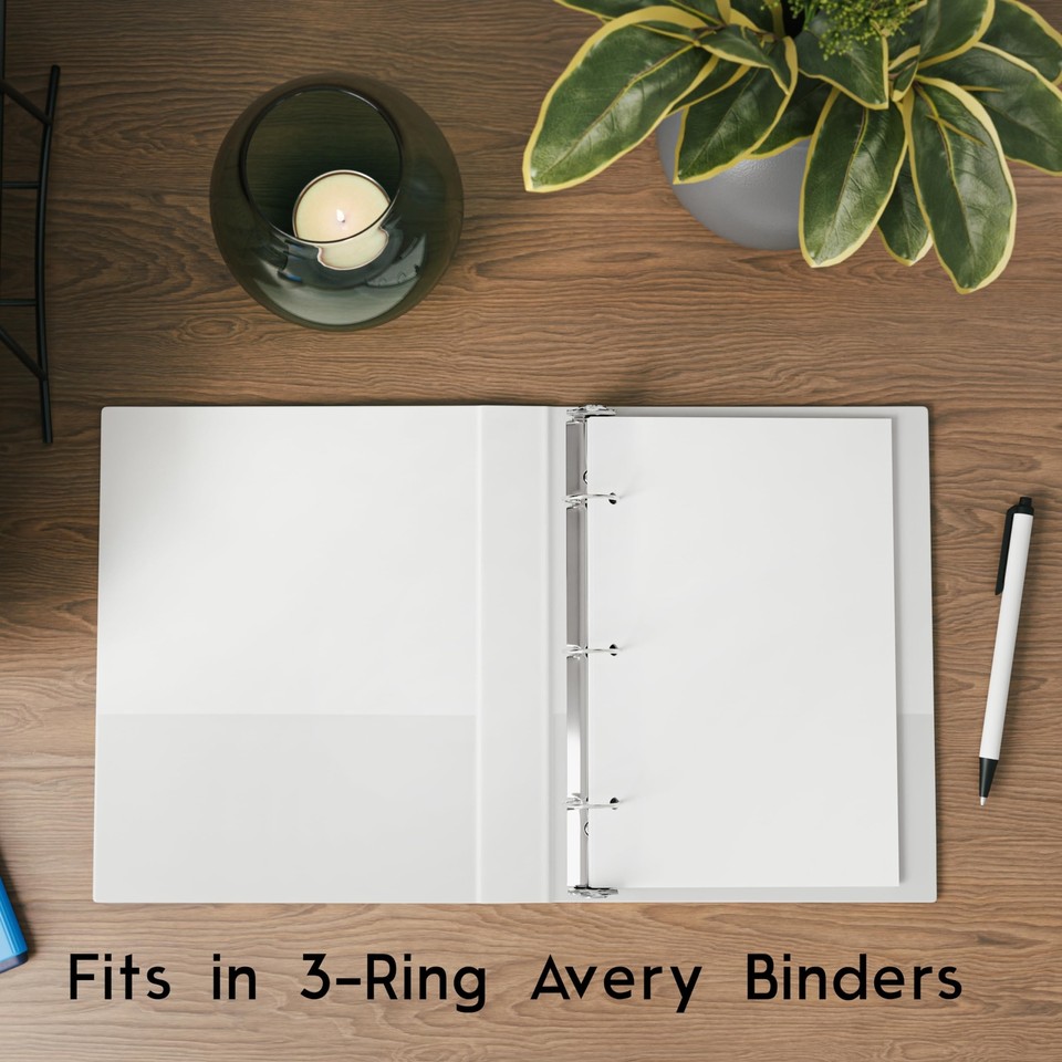 Half Letter Blank Paper, 3-Hole Punched, 250 Sheets/500 Pages, 100 GSM ...