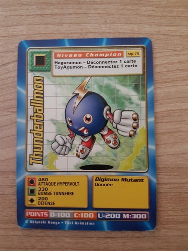 CARTE CARD DIGIMON RARE THUNDERBALLMON FRANCAISE TBE | eBay