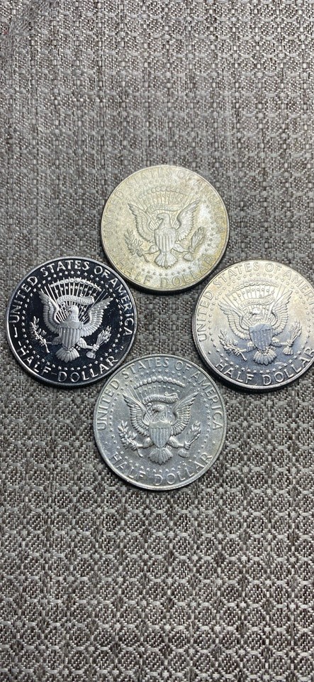 2 Silver Half And 2 Clad coins 4 Coins Total 1967,1968,2005 Proof ,2005 ...