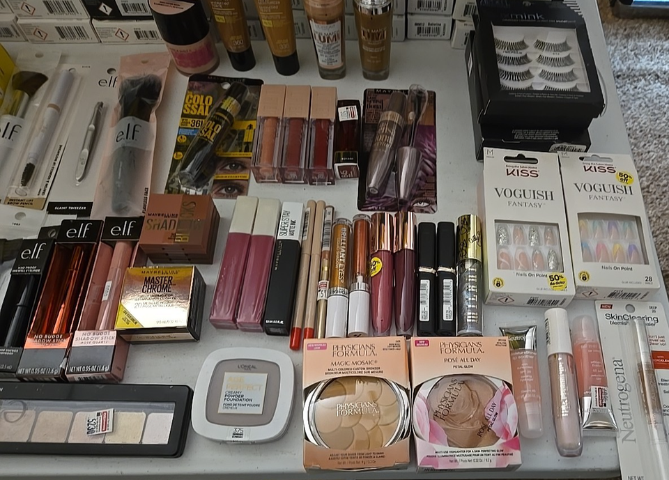 50 Piece Makeup Mixed Lot New Revlon Almay Maybelline Loreal Covergirl ...