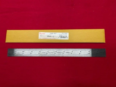 Starrett 604R-12 Spring Tempered Steel Rule with Inch Graduations, 12 ...