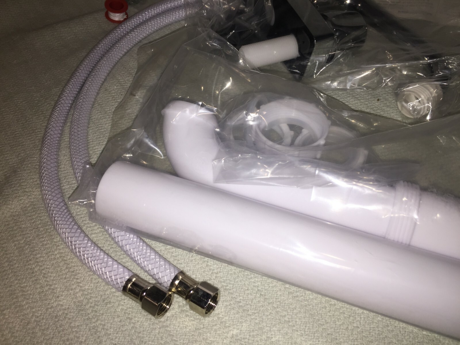 EL Mustee 15.600 6 inch Swing Spout Laundry Faucet and Drain Pipe KIT ...