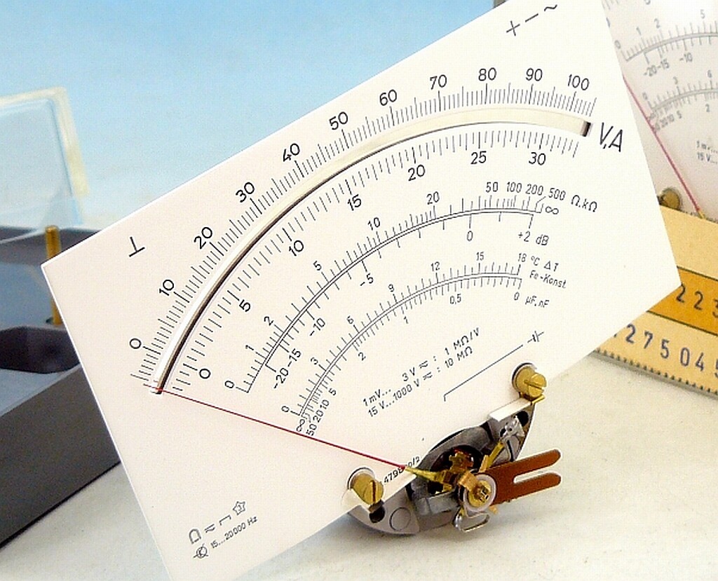 1x Vintage Multiscale VEB RFT Analog Multimeter System Display Scale ...