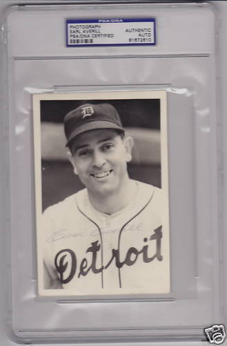 Earl Averill Tigers signed George Brace Photo Postcard PSA/DNA auto | eBay