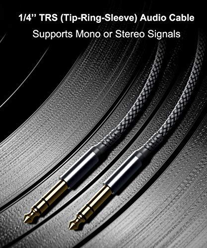 1/4 Inch Trs Instrument Cable 20ft 2packstraight 6.35mm Male Jack ...