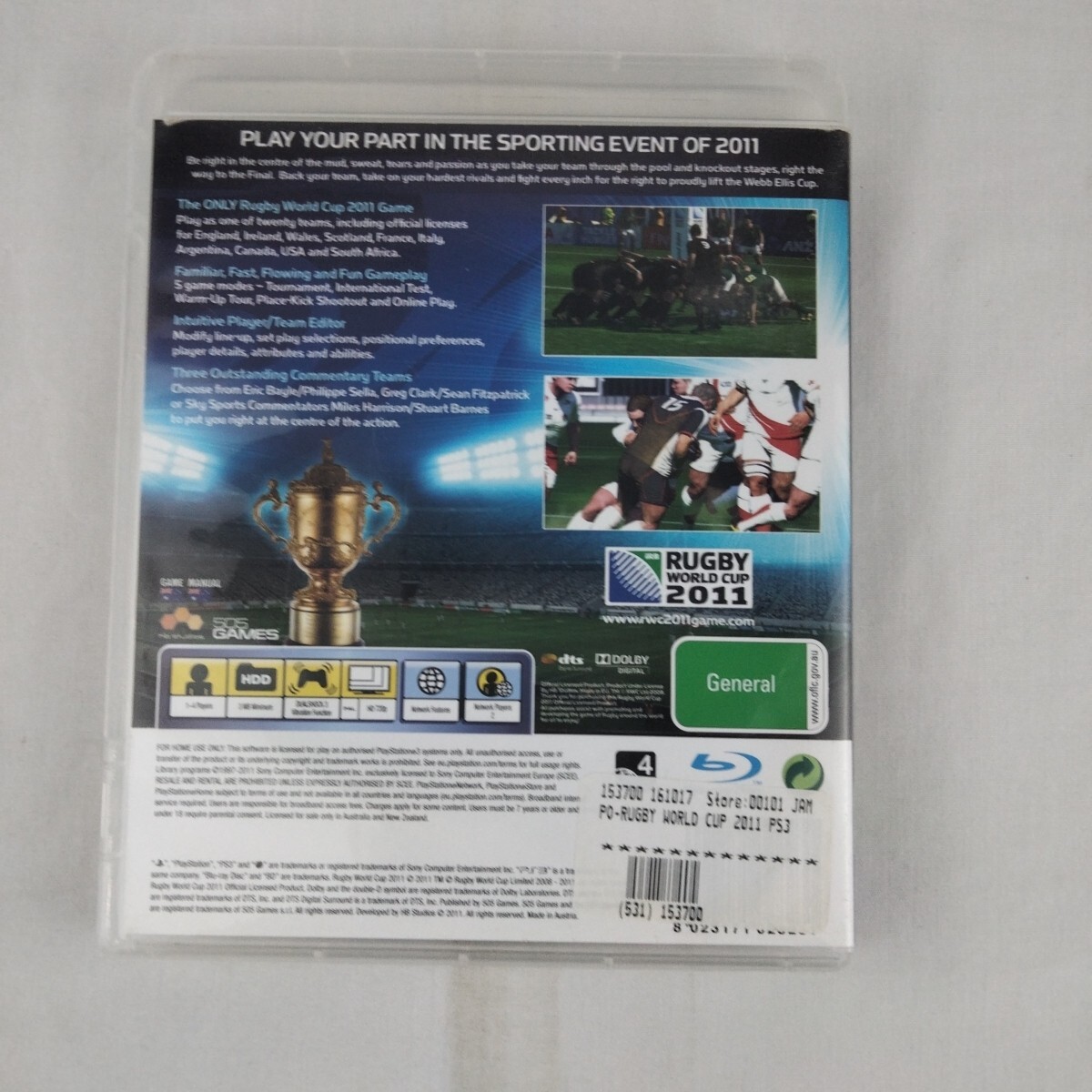 Rugby World Cup 2011 PS3 PlayStation 3 PS3 Game (No Manual) | eBay