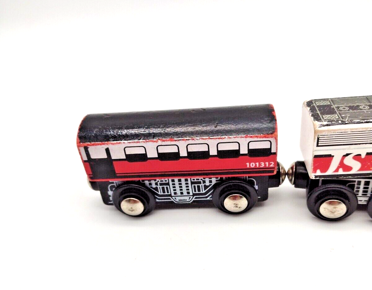 Wooden Magnetic Diesel Train Engine Toy & Passenger Car JS 101312 ...
