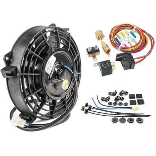 JEGS 52111K Universal Electric Fan with Wiring Harness and Relay Kit ...