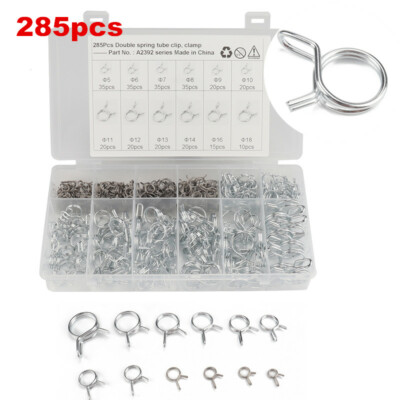 285x 5-18mm Line Spring Clip Vacuum Fuel Hose Air Tube Band Clamp ...