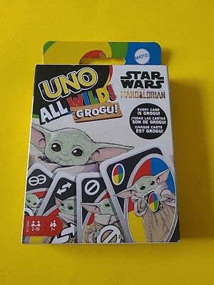 Mattel Star Wars "UNO ALL WILD GROGU! The Mandalorian Edition Card Game ...