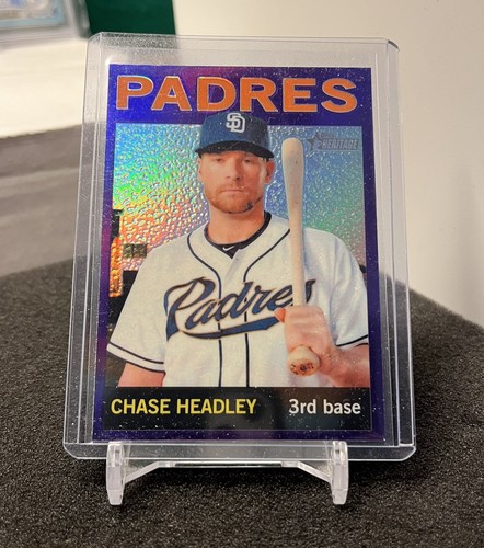 Chase Headley 2013 Topps Heritage Chrome HC77 San Diego Padres Purple ...