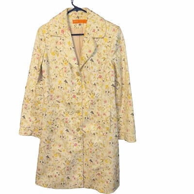 Cynthia Steffe French Country Spring Floral Coat Jacket Cream Cotton | eBay