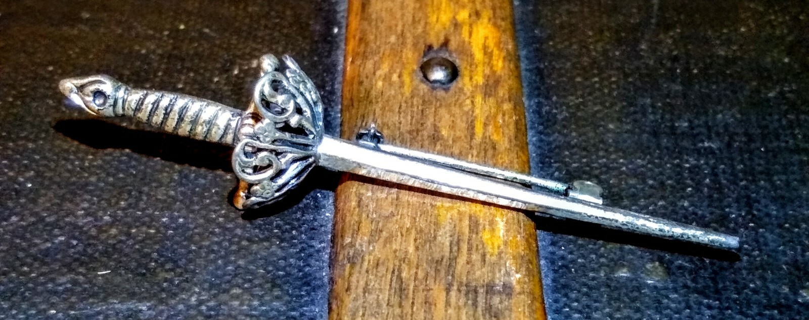 Antique Stunning Sword w/Detailed Handle Pin/Brooch U… - Gem