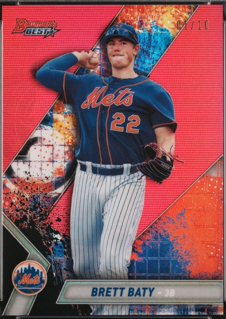 2019 Bowman's Best - Top Prospects Brett Baty #TP-29 Red Refractor /10 ...