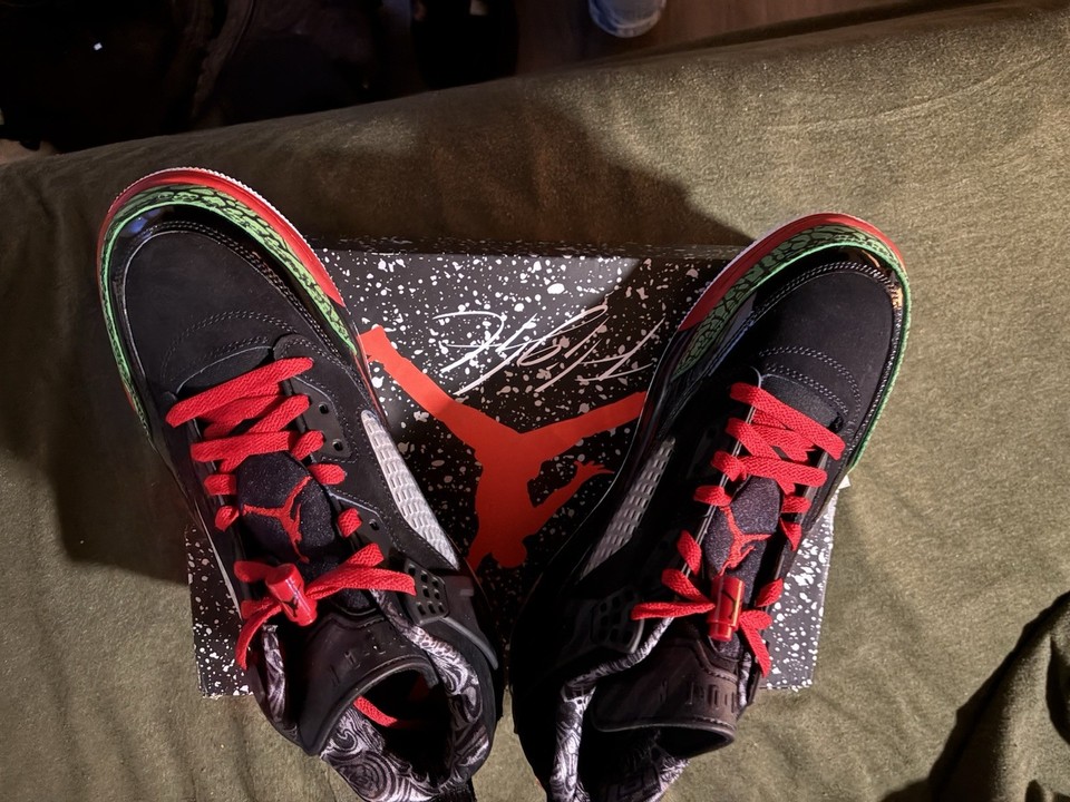 Jordan Spizike Low OG Black/Varsity Red/Classic Green Nubuck FQ1759-060 ...