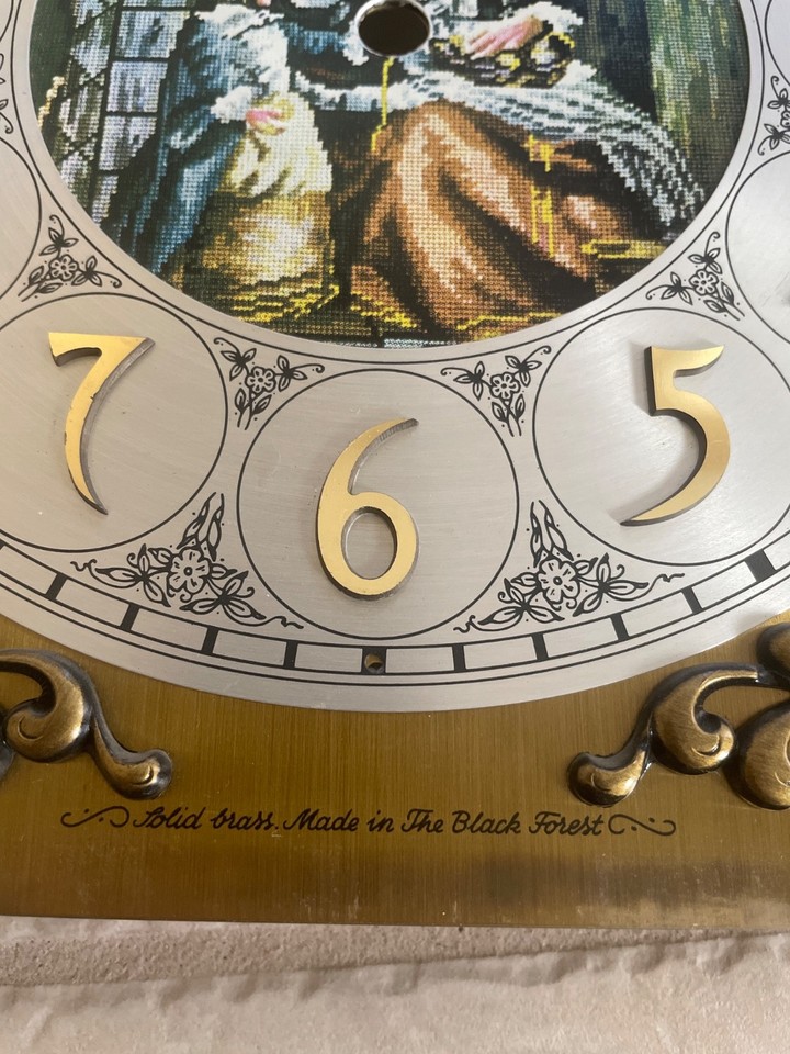Kieninger Grandfather Clock Moon Dial Face Hentschels Black Forest | eBay