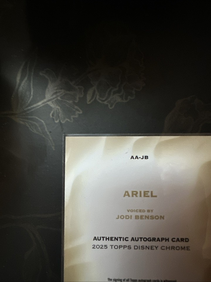 2025 Topps Chrome Disney Ariel The Little Mermaid Voice Actress AUTO ...