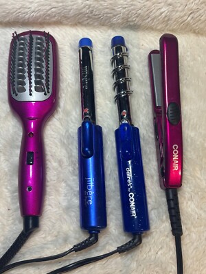 Lot of Mini Travel Size Curling & Spiral Irons Straightener & Brush | eBay