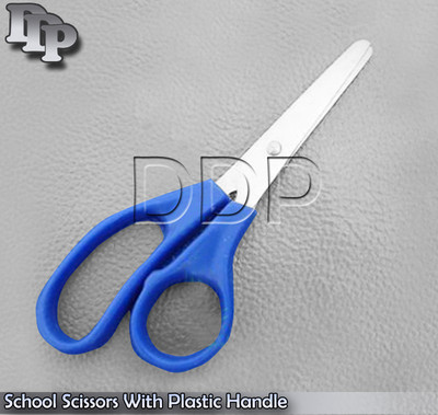 3 School Scissors 12.5 cm, Plastic Handle Student Scissors | eBay
