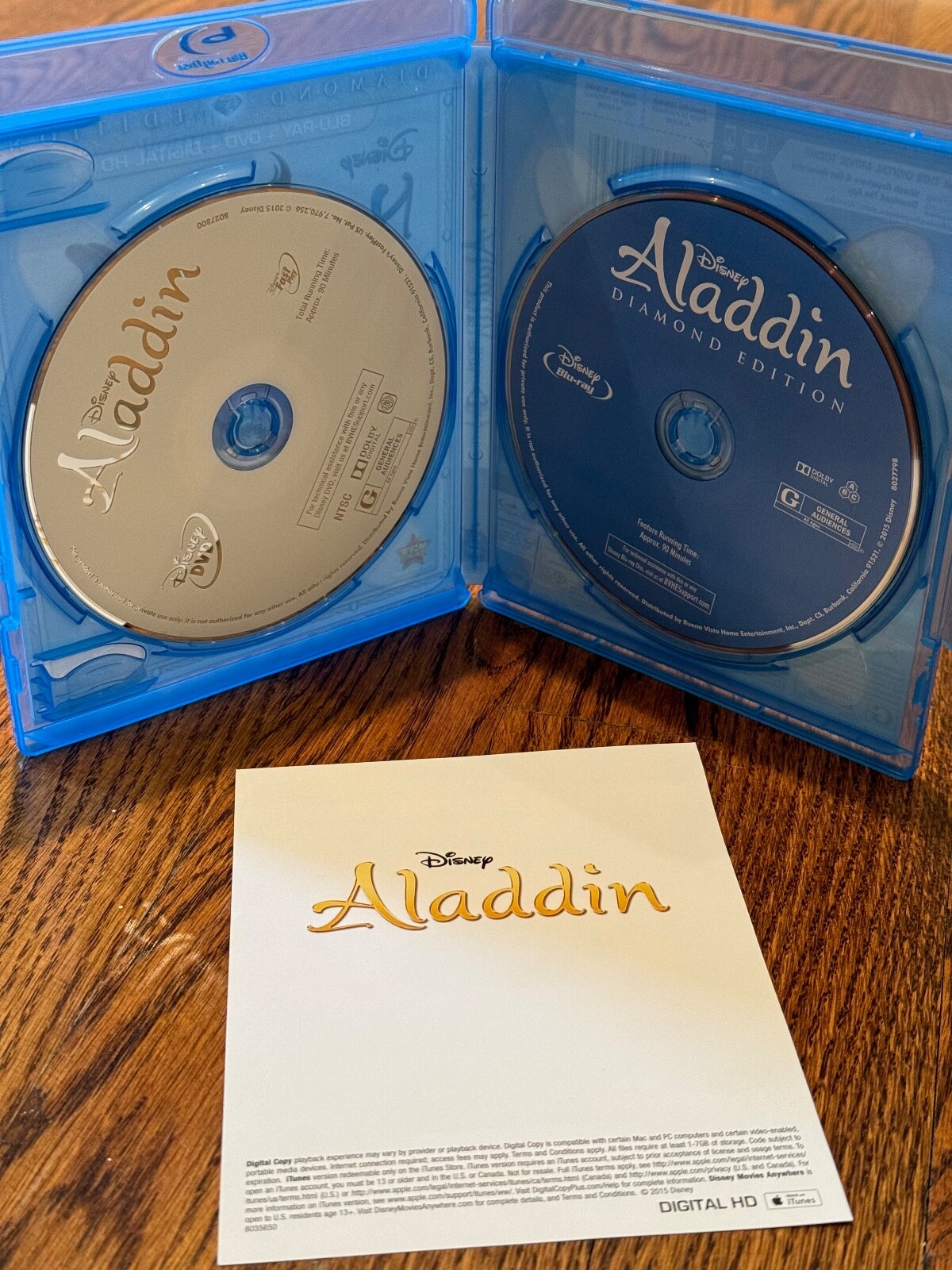 Aladdin: Diamond Edition [Blu-ray/DVD/Digital HD] LIKE NEW 786936844399 ...