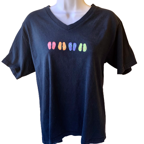 Fresh Produce T-Shirt Black V Neck Womens XS | eBay