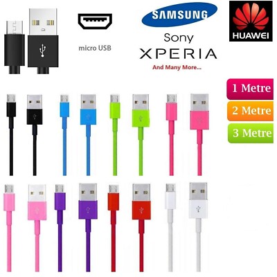 Long Micro USB Data Sync Charger Cable Lead For Samsung LG Android ...