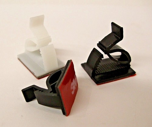 20 X Adjustable Self Adhesive Cable Clips - Electical Automotive Wire ...