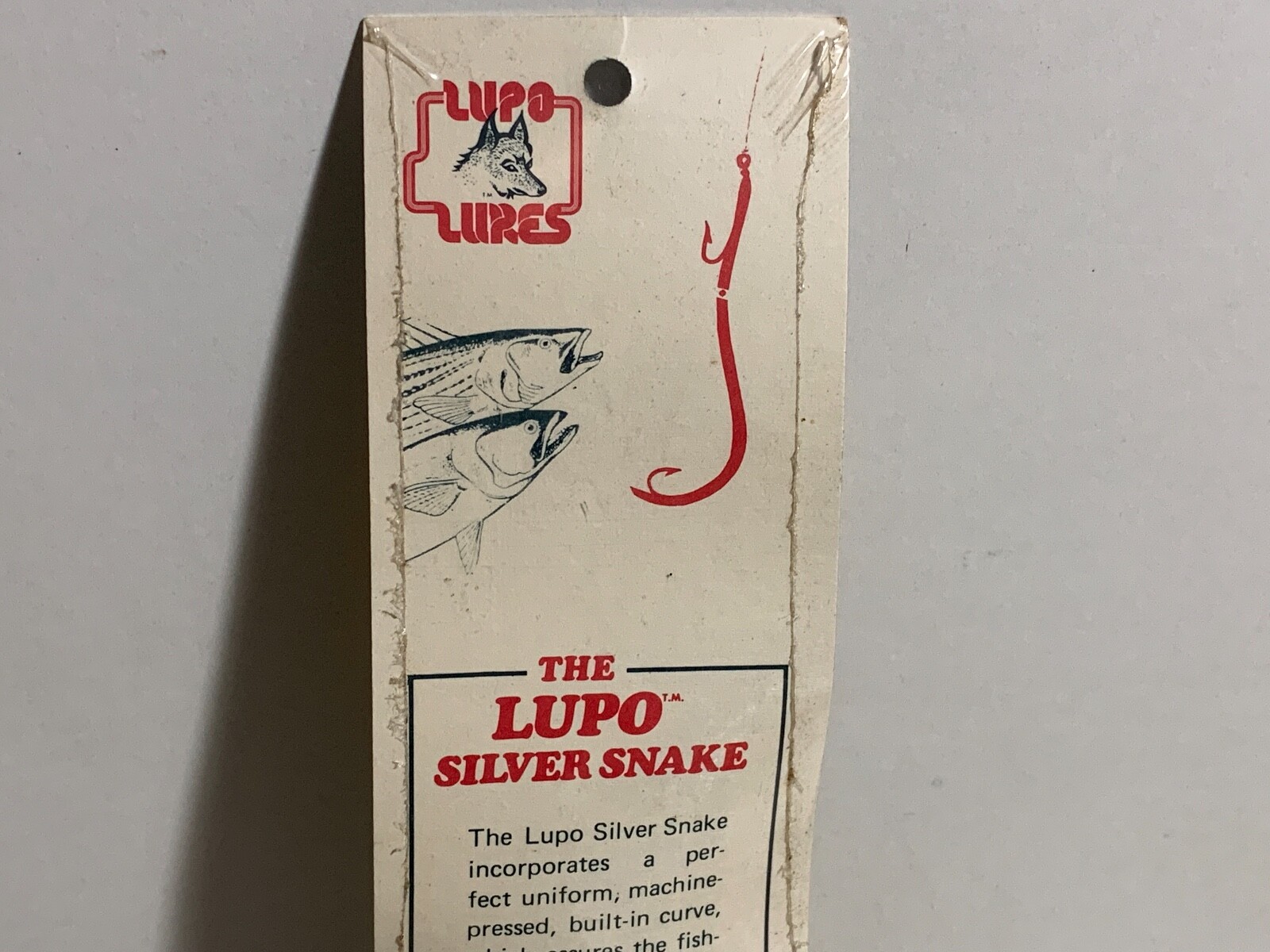 Vtg Lupo Tackle Fishing Lures Black SILVER SNAKE 1.5 oz 9" Long Island ...