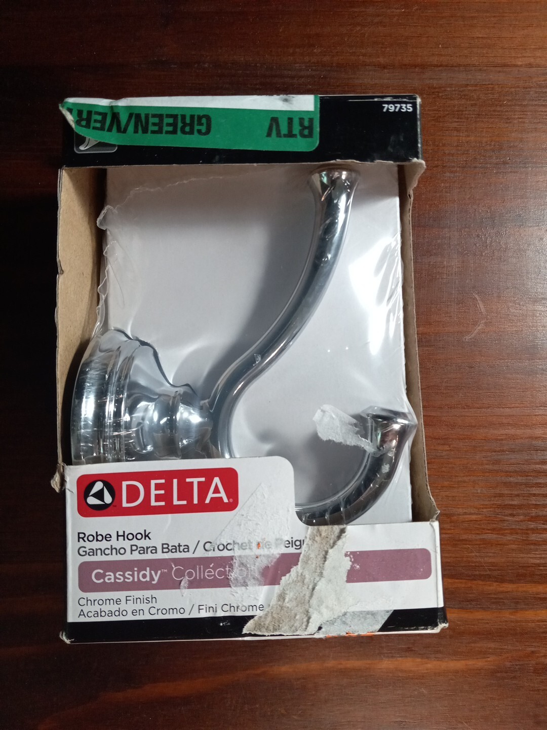 Delta Faucet 79735 Cassidy Double Robe Hook, Polished Chrome for sale ...