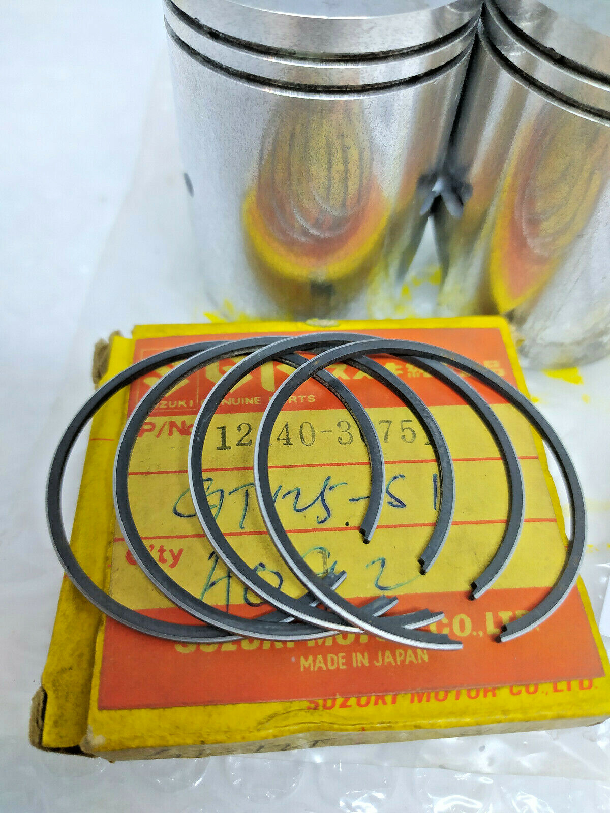 GENUINE SUZUKI GT125 GT 125 PISTON RING SET OS 0.50 NOS JAPAN | eBay