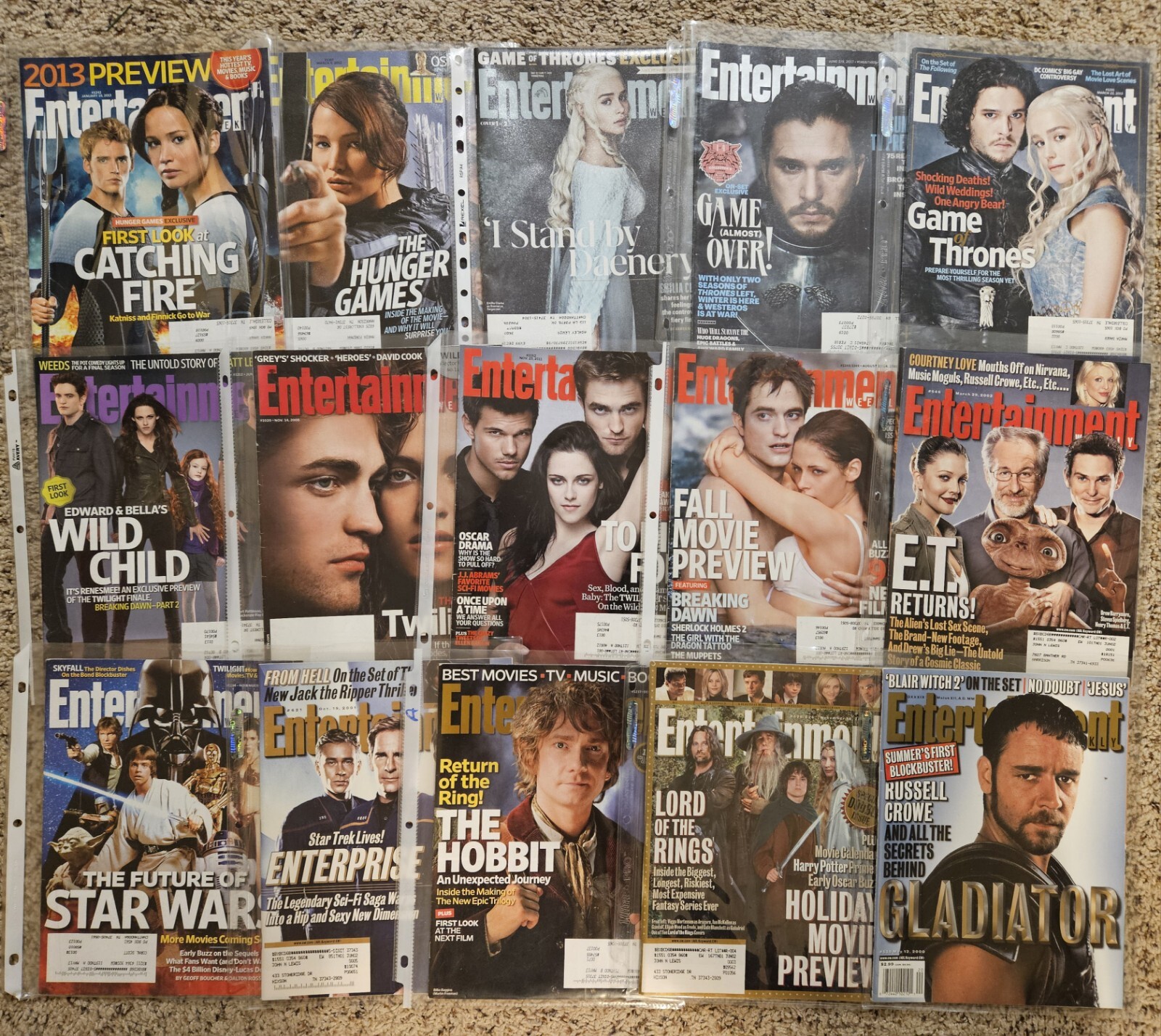 Entertainment Weekly Magazine Lot: Game of Thrones, Star Wars and More
