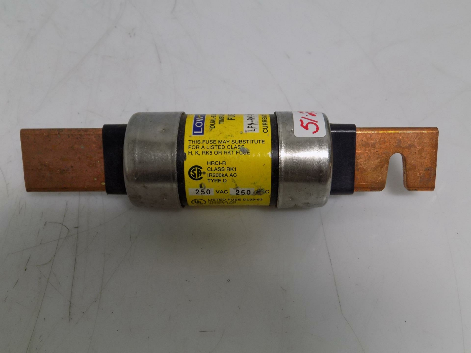 BUSS LOW PEAK 110AMP DUAL ELEMENT TIME DELAY FUSE LPN-RK-110SP for sale ...