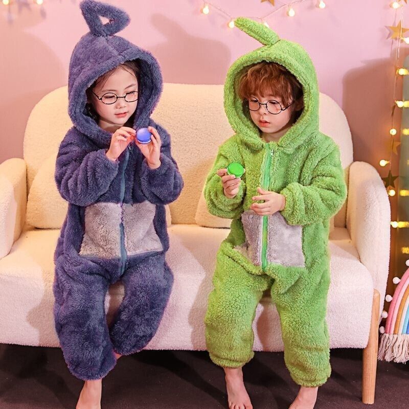 New Adult Kid Teletubbies Costume Disi Onesis Lala Cosplay Jumpsuit ...