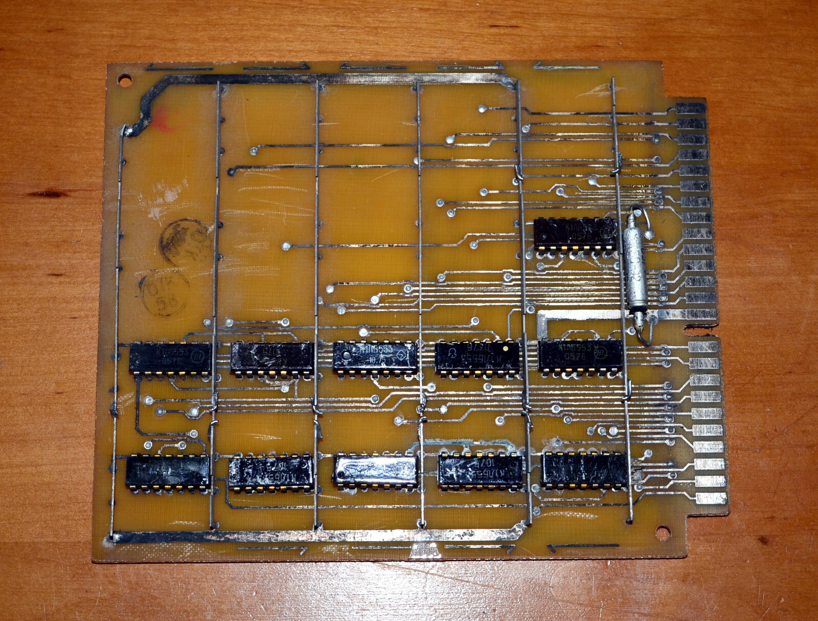 VINTAGE CIRCUIT BOARD A3281-4 chip K1LB553 Soviet Mainframe Computer ...