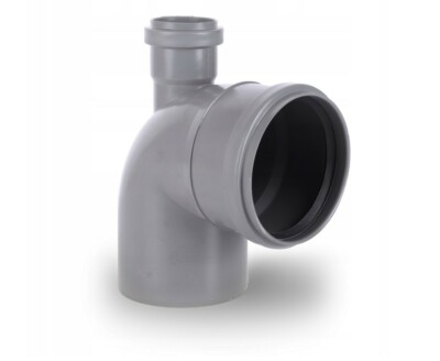 110mm Soil Pipe Elbow Bend 90° Single Socket with 50 mm Inlet, Sewer ...