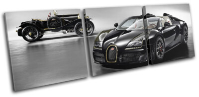 Bugatti Veyron Luxury Hyper Super Cars TREBLE CANVAS WALL ART Picture ...