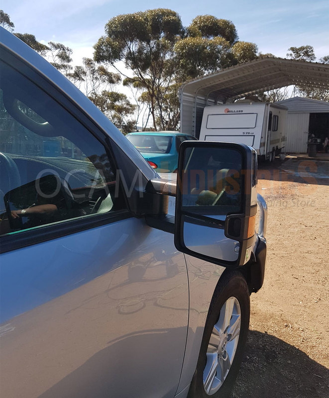 OCAM Extendable Towing Mirrors For Landcruiser 200 Series, Chrome ...