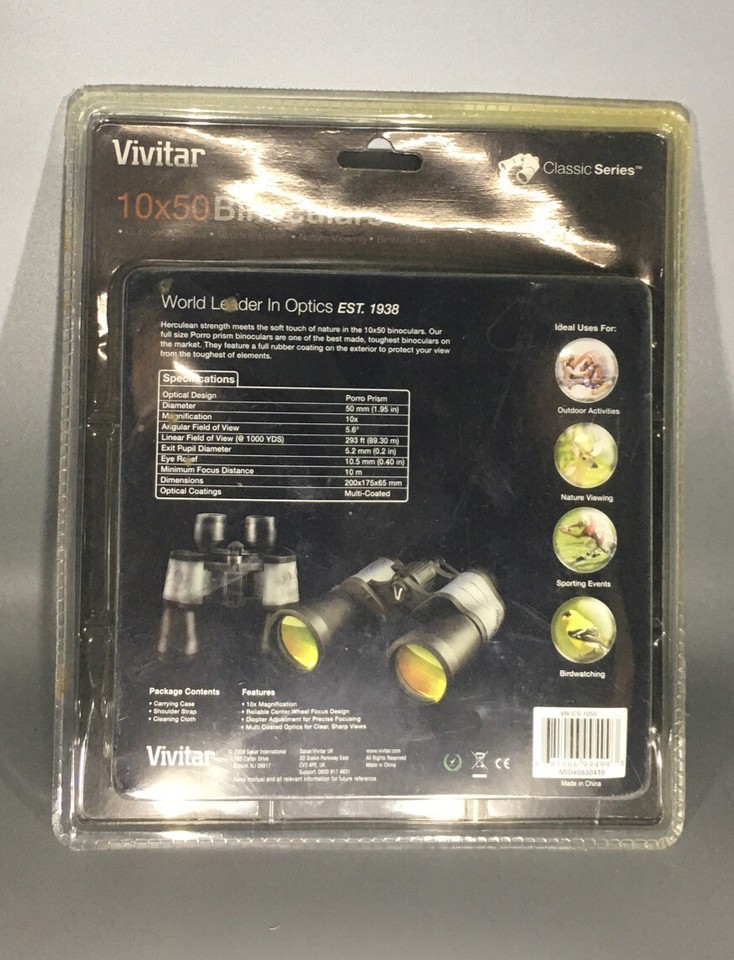 Vivitar Classic 10x50 Binoculars New in Package 681066994993| eBay