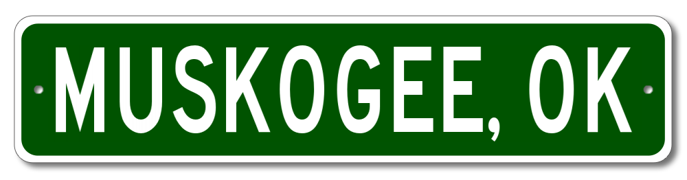 Muskogee, Oklahoma Metal Wall Decor City Limit Sign - Aluminum | eBay