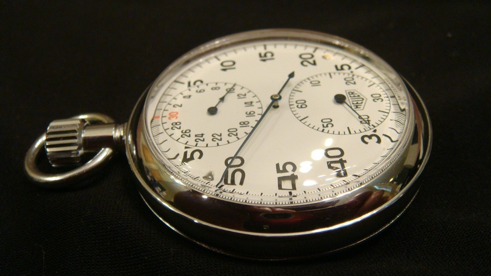 Heuer Ref. 520, Valjoux 57, 7j, 3 dial, permanent motion stopwatch | eBay