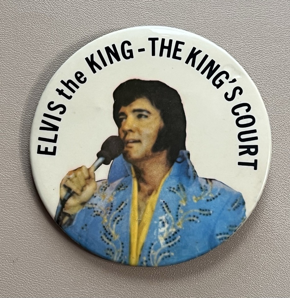 Elvis King’s Court Fan Club Button / 1975 / Direct From Memphis | eBay