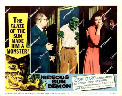 HIDEOUS SUN DEMON 1959 RADIATION LIZARD CREATURE - 11X14 LOBBY SCENE ...
