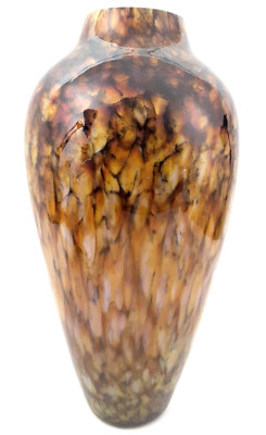 Tortoise Shell Glass Vase att. to Cohn Stone - 13" | eBay