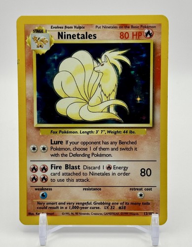 Ninetales Base Set 12/102 Holo Rare Card Pokemon TCG Vintage | eBay