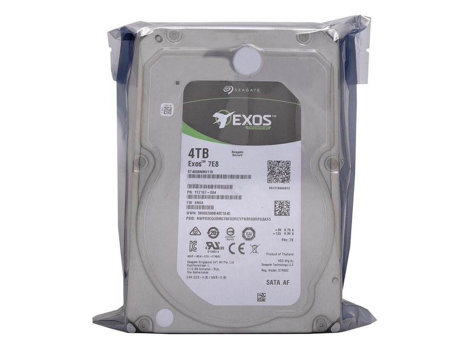 Seagate Exos 7E8 4TB 7200RPM SATA 6Gb/s 3.5" Enterprise Hard Drive ...