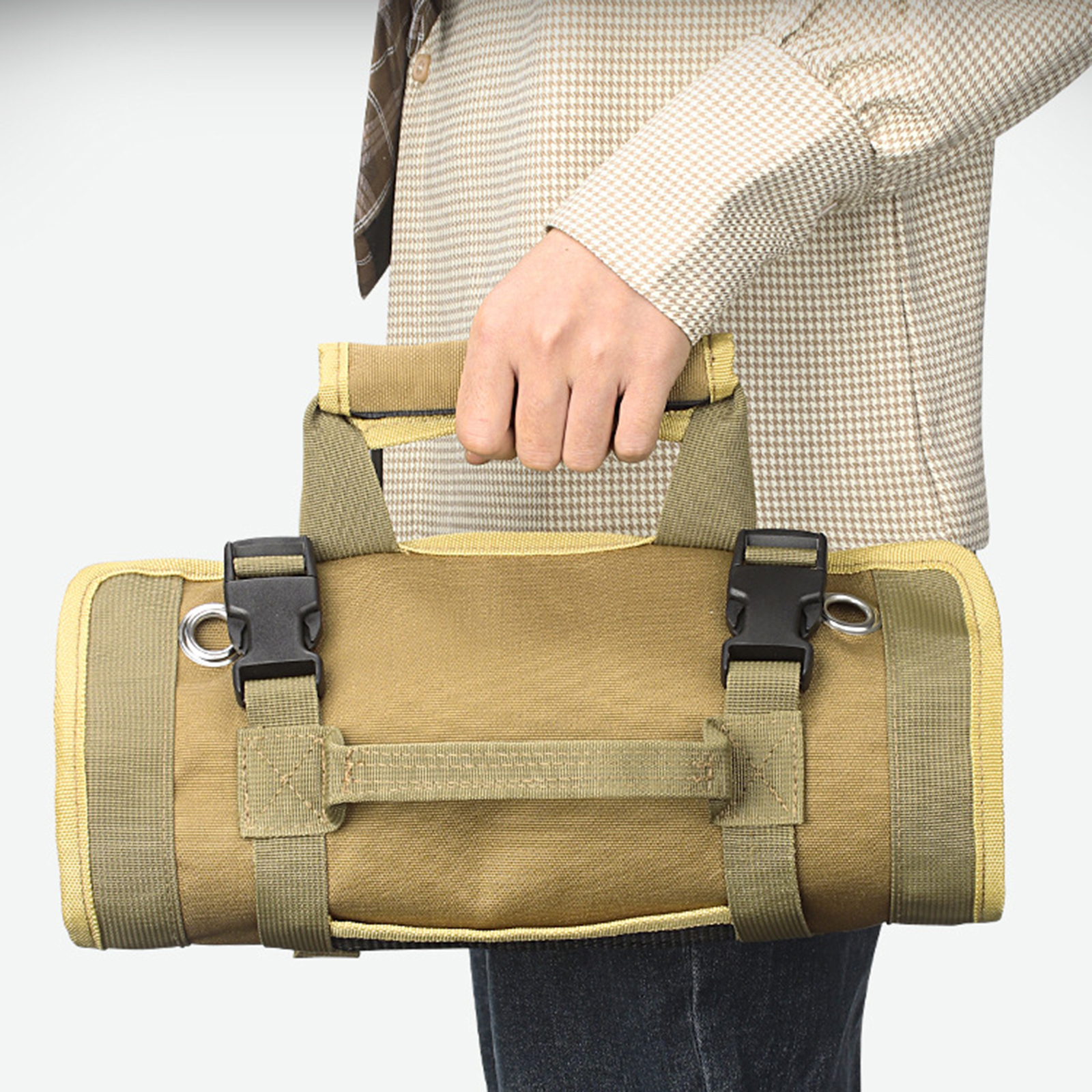 Rolled Tool Bag Multi-pockets Dirt-proof Tool Kit Classified Storage ...