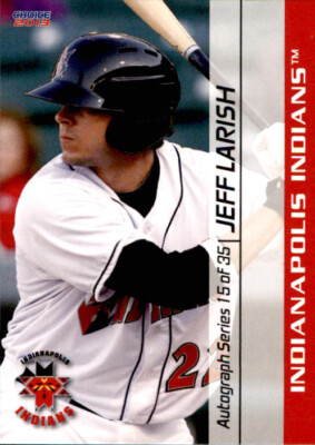 2013 Indianapolis Indians Choice #15 Jeff Larish Iowa City IA Baseball ...