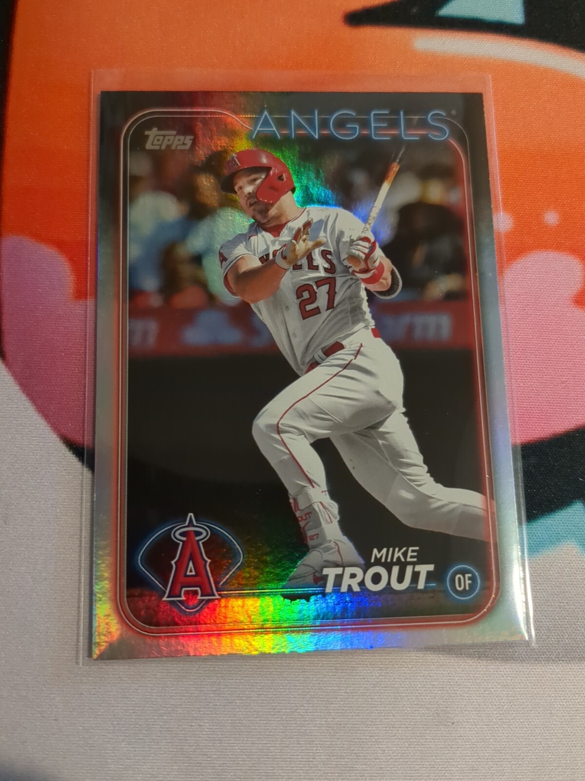 2024 Topps Series 1 MIKE TROUT Los Angeles Angels #27 Silver Rainbow ...