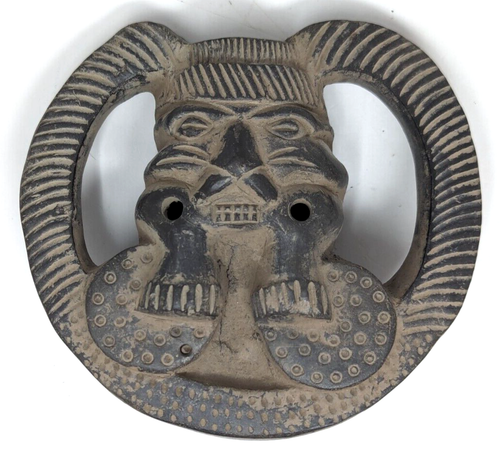 Pre Columbian Tairona Mayan Aztec Black Clay Effigy Ocarina Flute ...