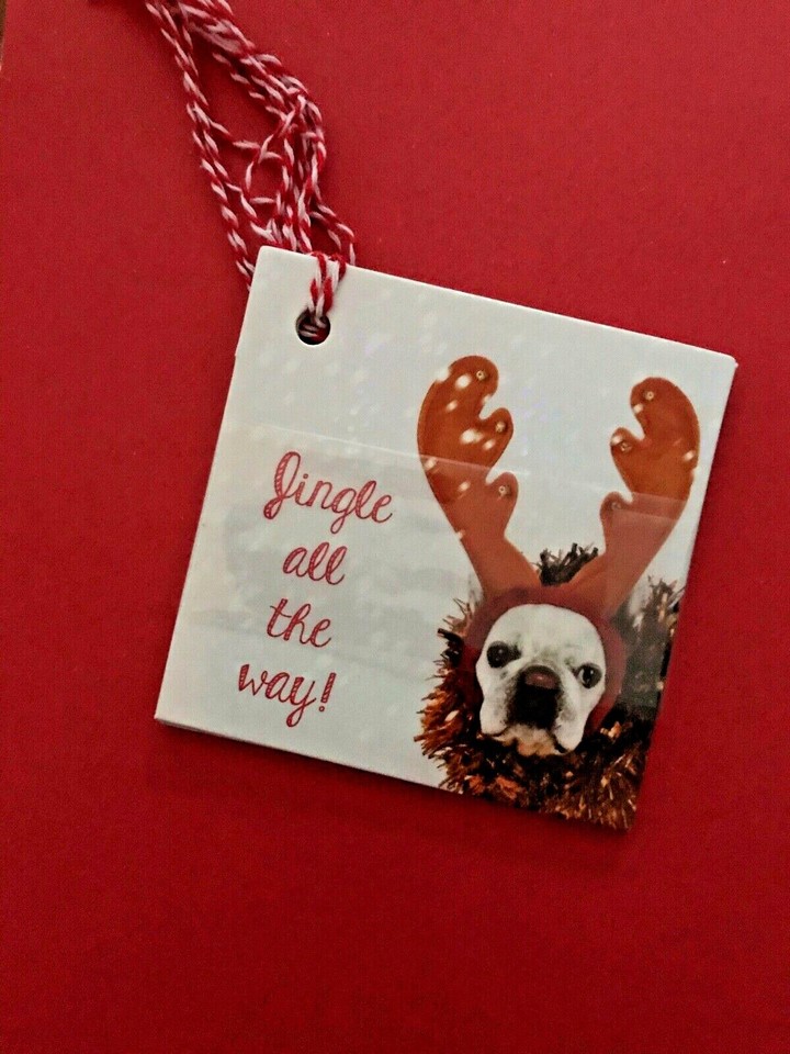 6 Christmas Bulldog Gift Tags NEW | eBay